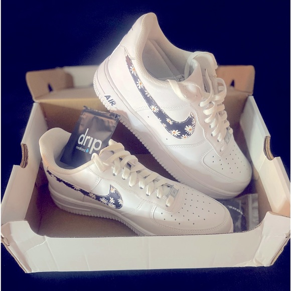 Nike | Shoes | Nike Air Force Custom Daisy Swoosh | Poshmark